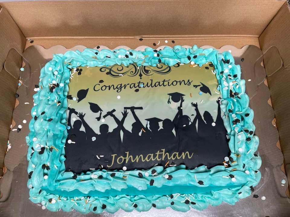 Amazon.com: Graduation Silhouette 1/4 sheet (10.5 x 8 in.) Edible cake ...