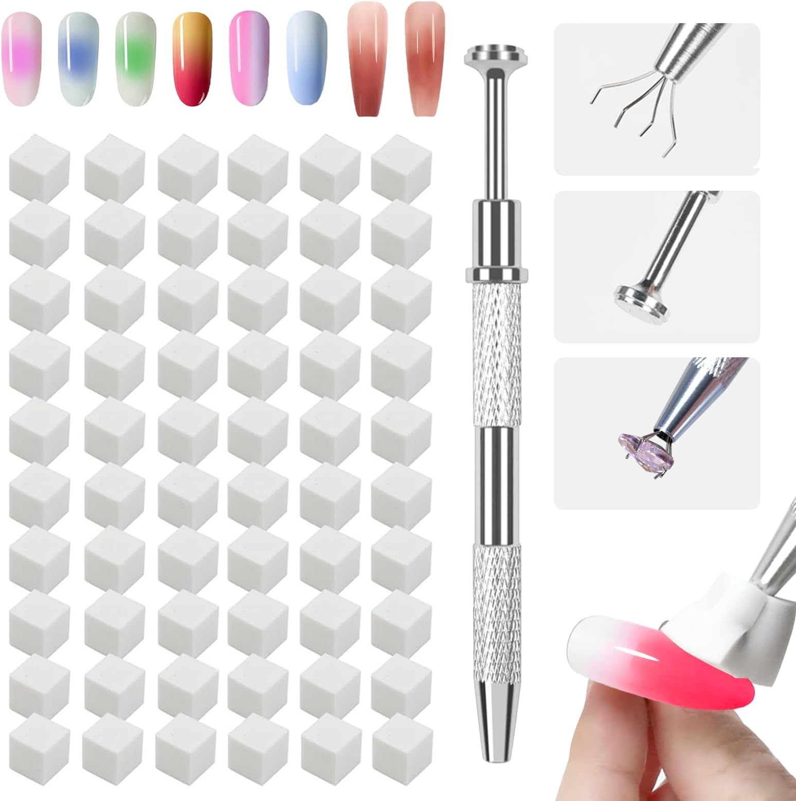 Amazon.com : Fcozpjk 100Pcs Soft Nail Sponges for Ombre, Nail Art ...