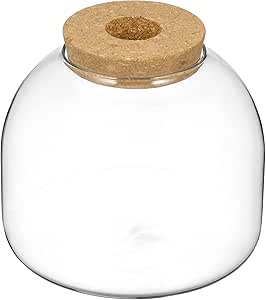 Amazon.com: Happyyami Glass Terrarium Jar with Wood Cork Hydroponic ...