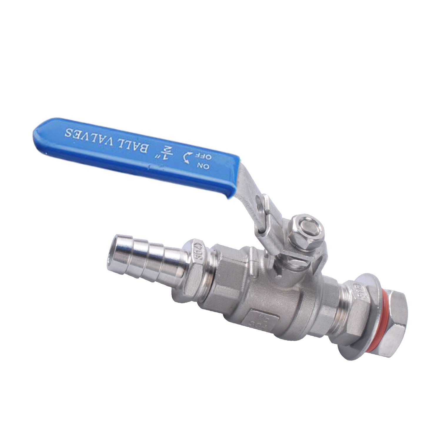 DERNORD 1/2 Inch Weldless Ball Valve Stainless Steel 304 Bulkhead For ...