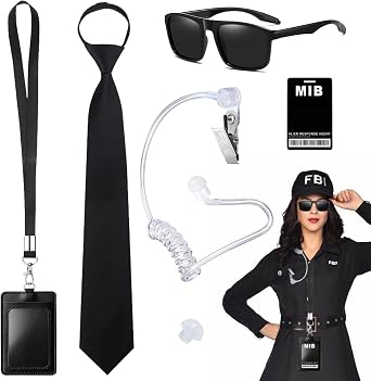 HTTDSLF 6 Pièces Agent Costume Accessoires, Accessoires de Costume D ...