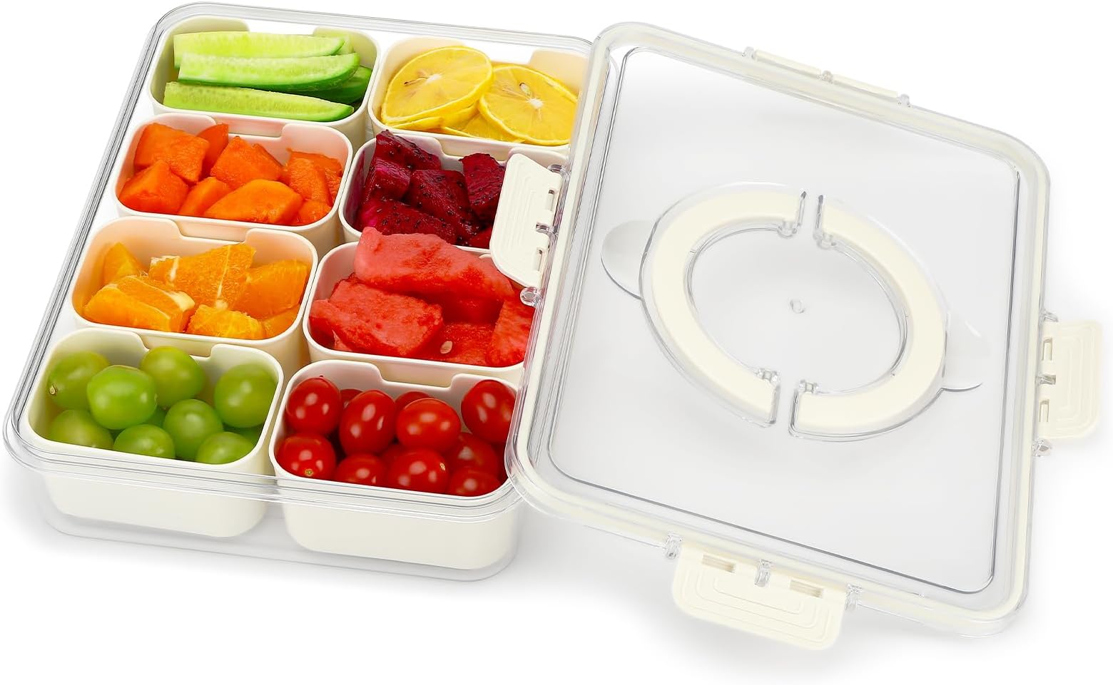 CGBE boîte à snacks avec compartiments, lot de 2, plateau fruits et ...
