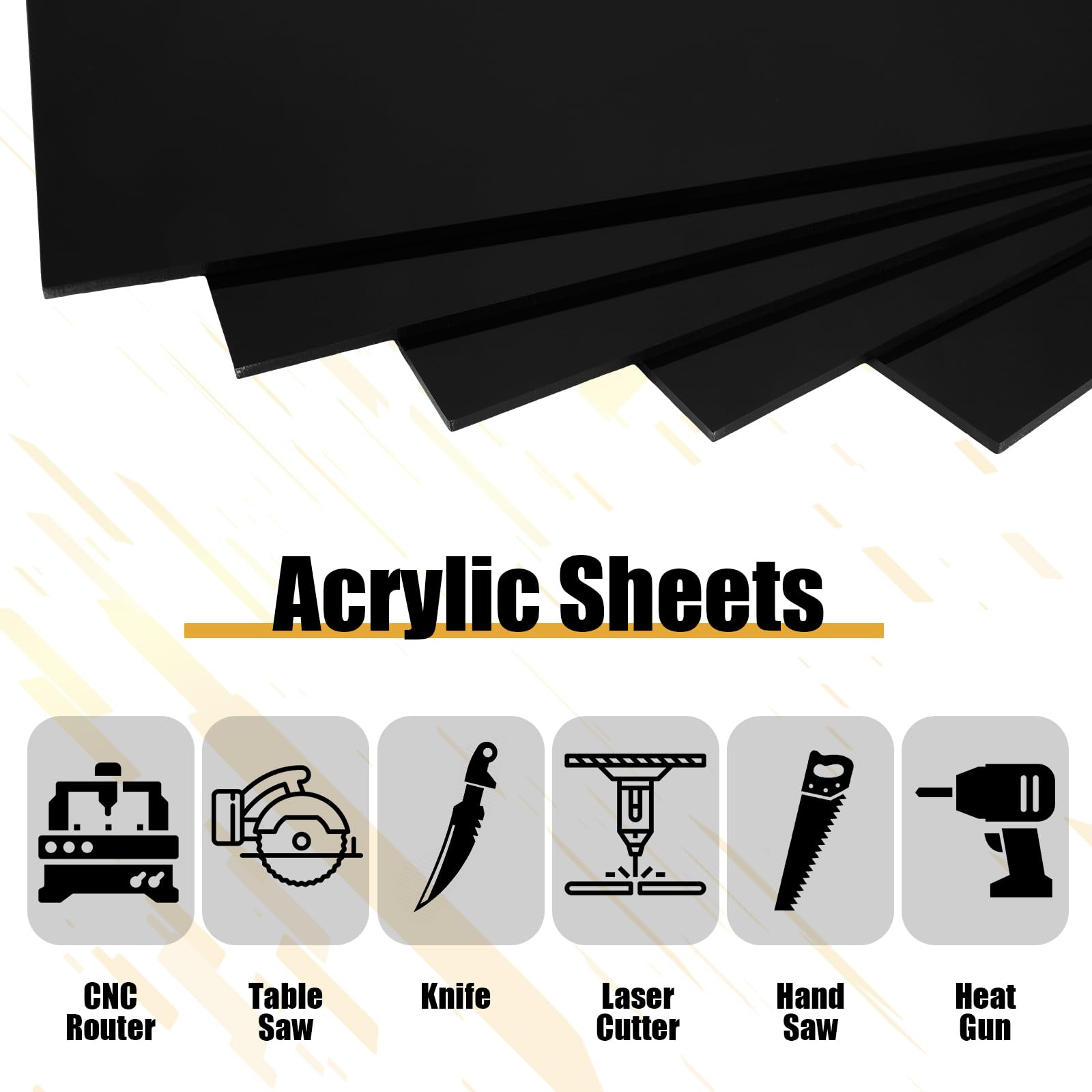 Snapklik.com : Riakrum 5 Pack Acrylic Sheets 1/8 Inch Cast Sheets Glass ...