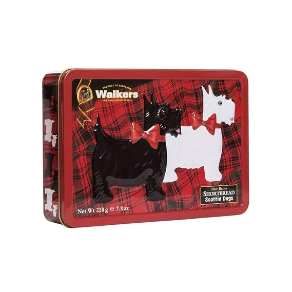 Amazon.com : Walker's Shortbread Scottie Dog Shaped Cookies, All-Butter ...
