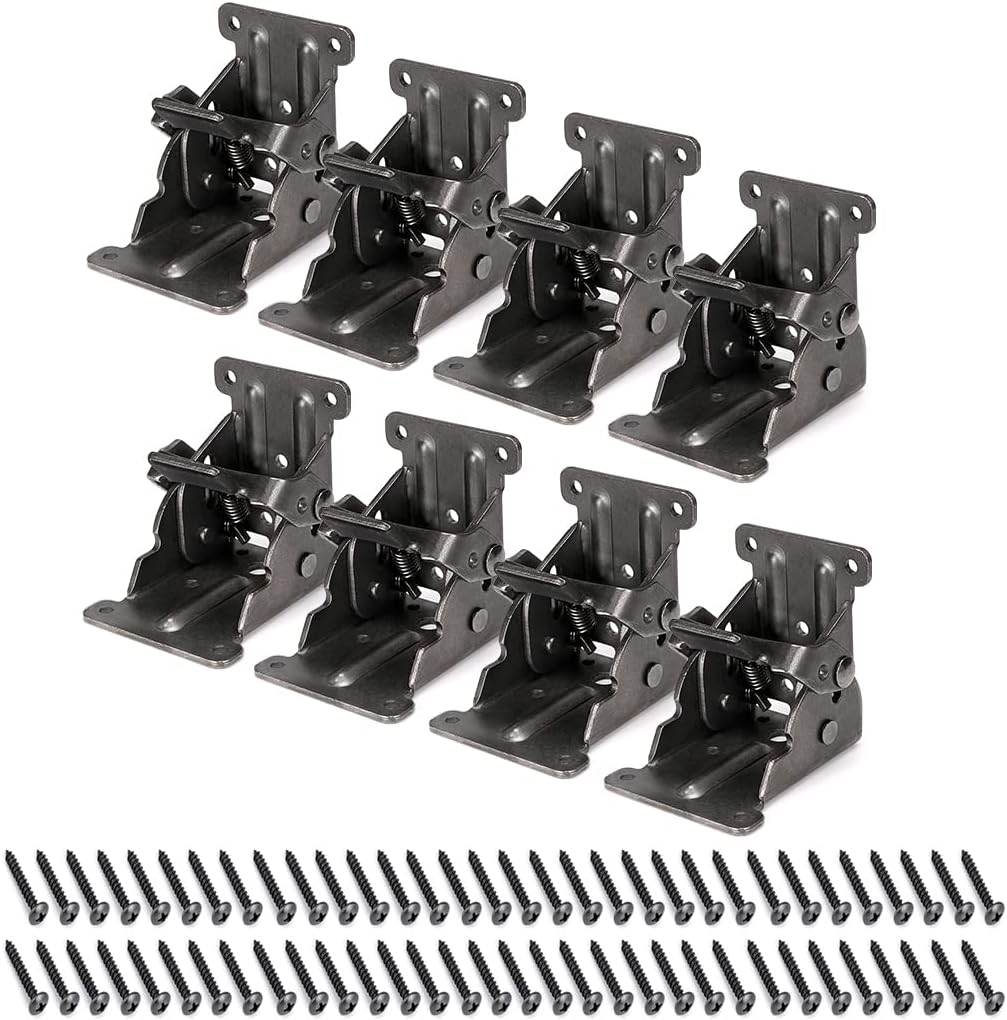 Skelang 8 Pcs Folding Brakcet, Table Foldable Hinge, Self Lock ...
