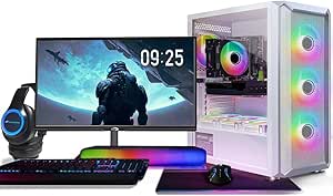 Amazon.com: STGAubron Gaming PC Bundle with 24Inch FHD LED Monitor ...
