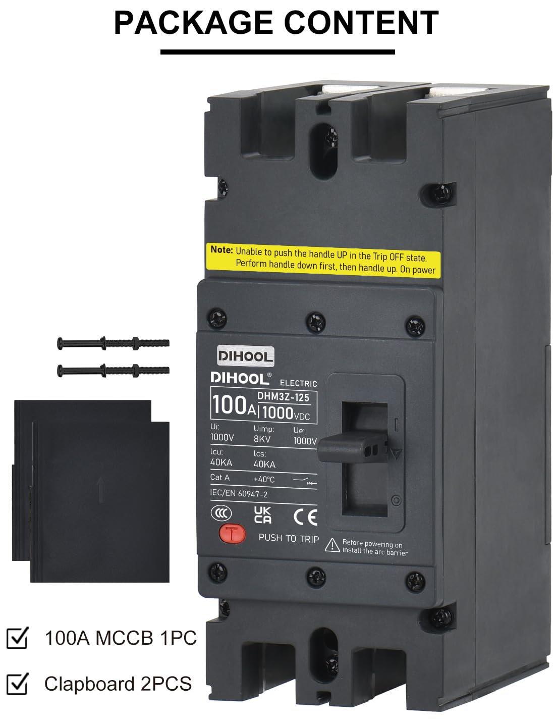 Snapklik.com : 100 Amp DC Circuit Breaker 100A Disconnect Switch Dual ...