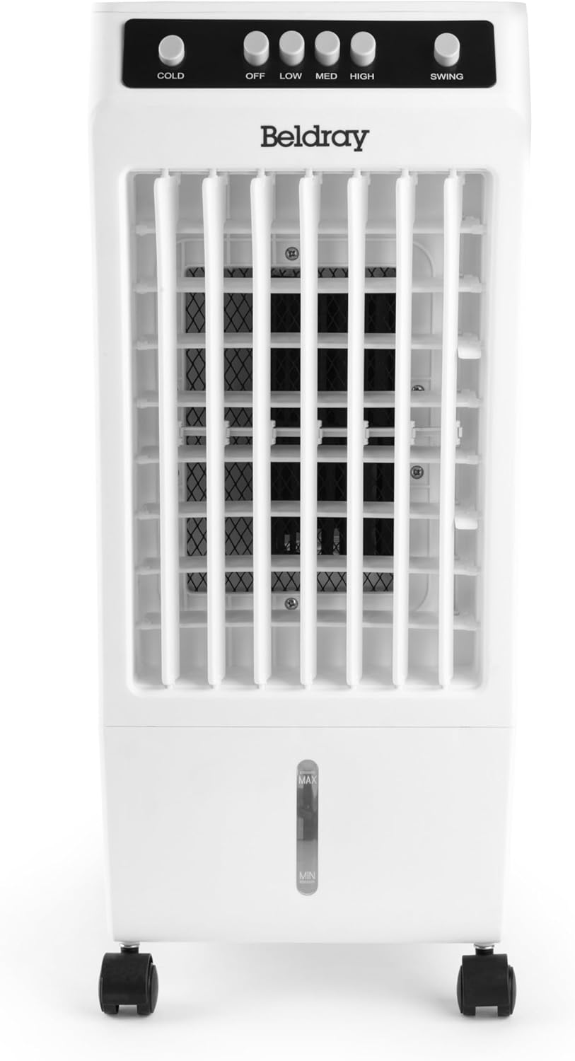 Beldray Portable Air Cooler - 6L Cooling Fan, 3 Speeds, Swing Function ...