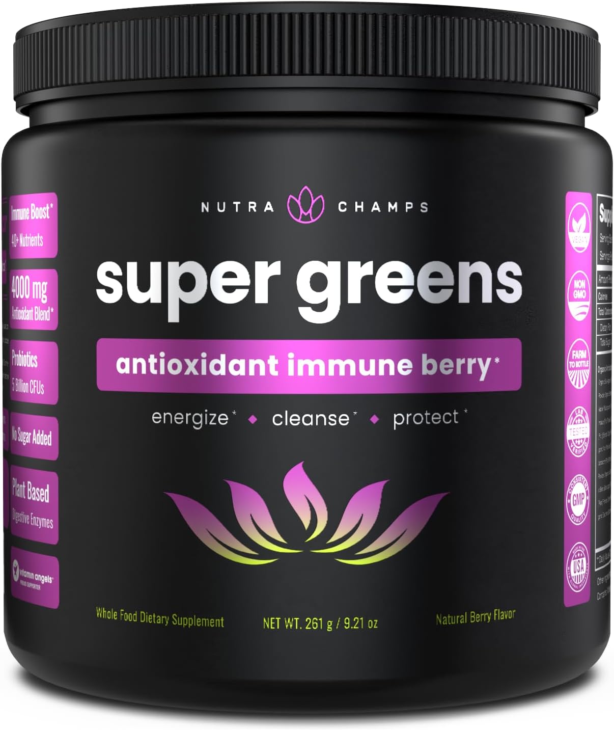 Amazon.com: NutraChamps Super Greens Powder Premium Antioxidant ...
