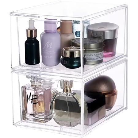 Amazon.com: Syntus 3 Piece Set Stackable Makeup Organizer Drawers, 4.4 ...
