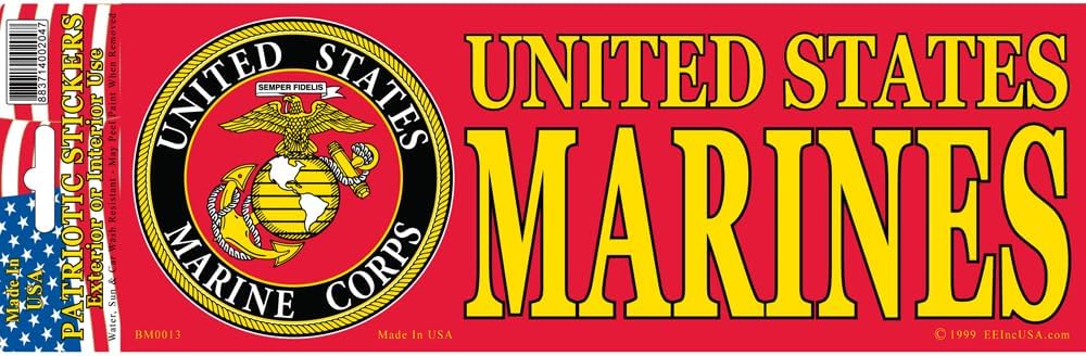 Amazon.com - USMC Marines Logo Bumper Sticker, 2 Pack