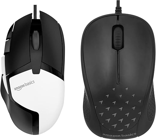 AmazonBasics Wired Gaming Mouse, 4000 DPI, Lightweight, 8 Programmable ...