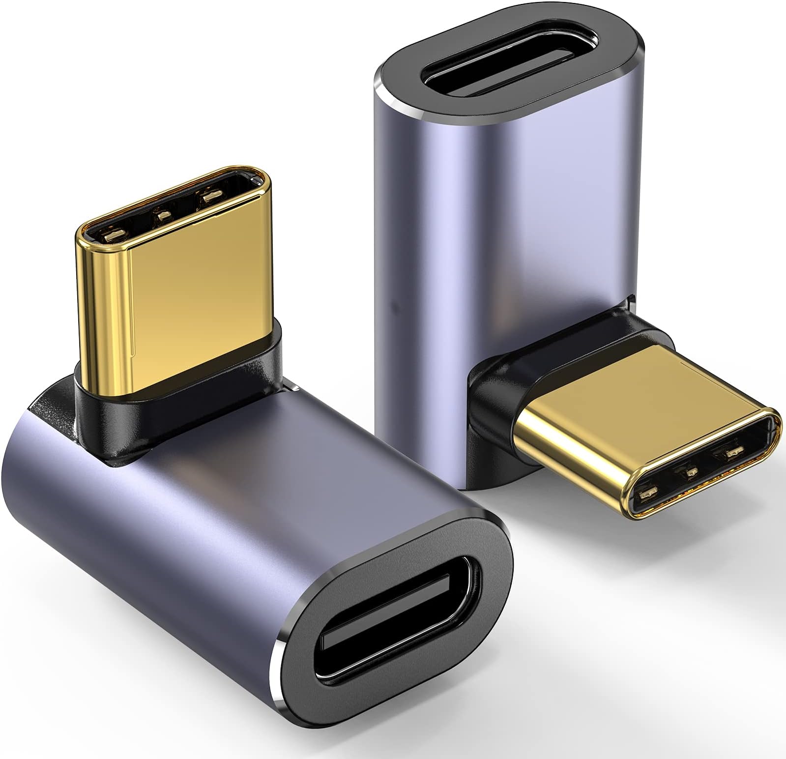 Amazon.co.jp: タイプC L字 USB C 変換アダプタ 2個 Type Cオスメス 90度 直角 40Gbps高速転送 5A急速 ...