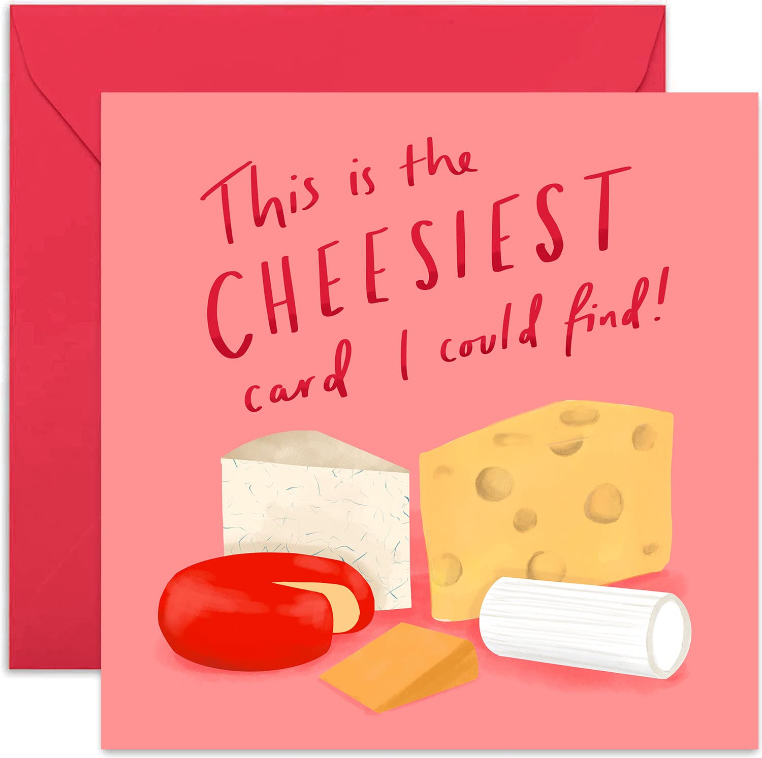 Old English Co. Cheesiest Card - Funny Cheese Pun Anniversary Card For ...
