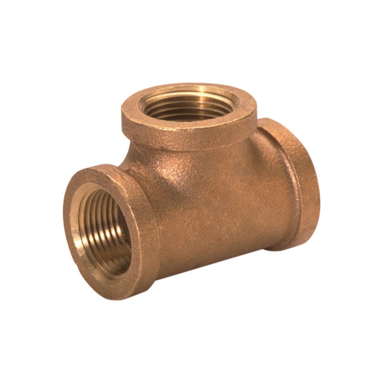 Plumbing Supply Tee JMF 1 Inch Red Brass Tee Fitting - FPT To FPT To ...