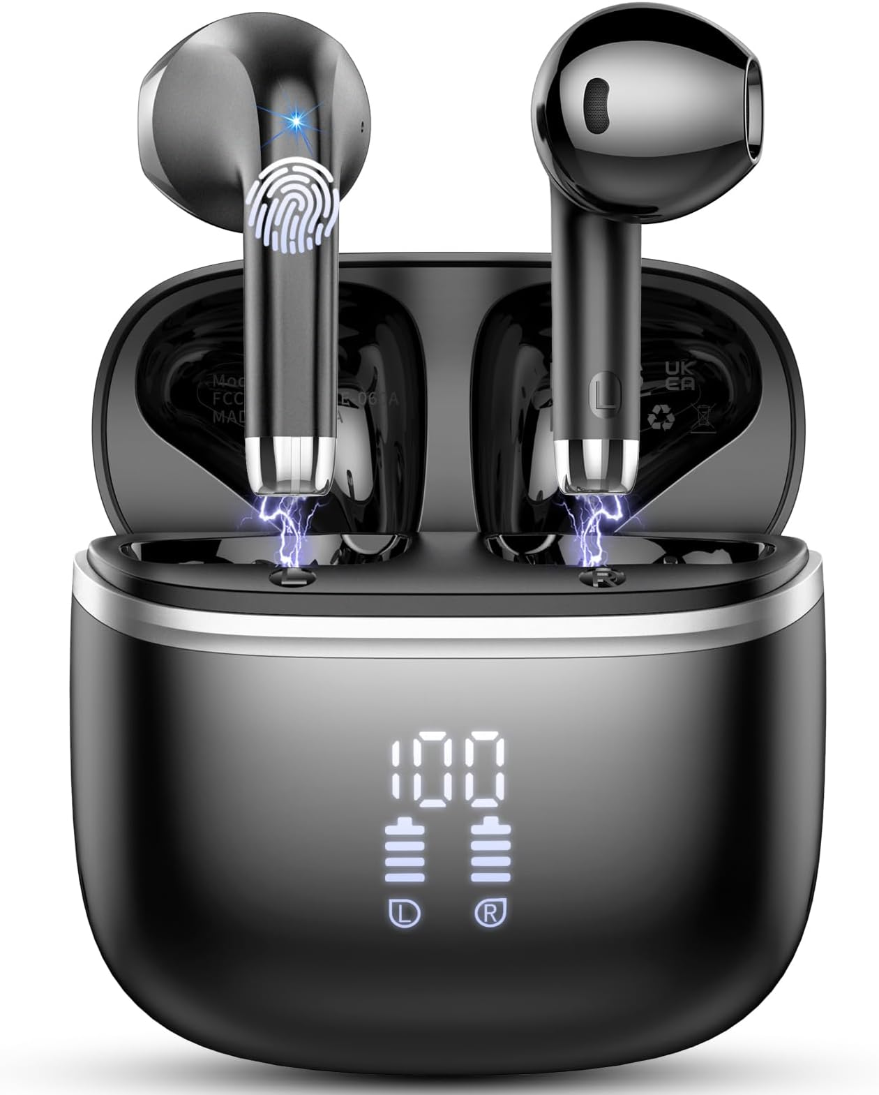 Wireless Earbuds, Bluetooth 5.3 Headphones with 4 ENC Noise Cancelling ...