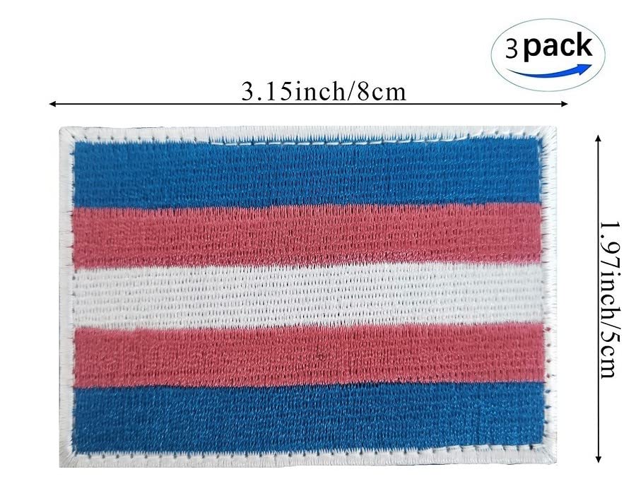 Snapklik.com : JAVD CYPS 3Pack Transgender Flag Patch Trans LGBT Flags ...