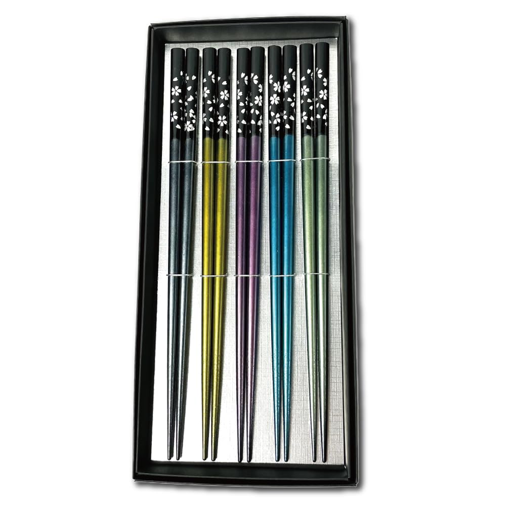 Amazon.com: Premium Japanese Chopsticks Reusable 5prs Set [ Made in ...