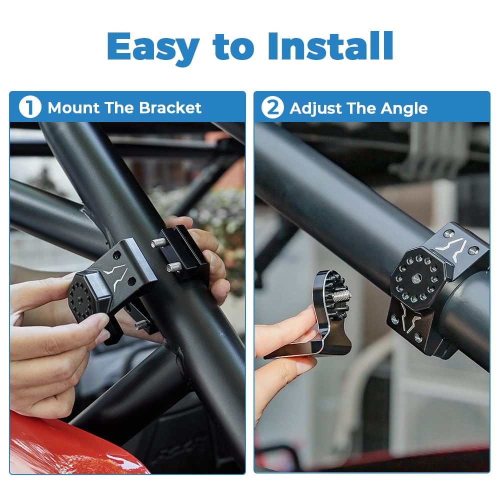 Snapklik.com : Whip Light Mount 2PCS, Heavy Duty CNC Machined Aluminum ...