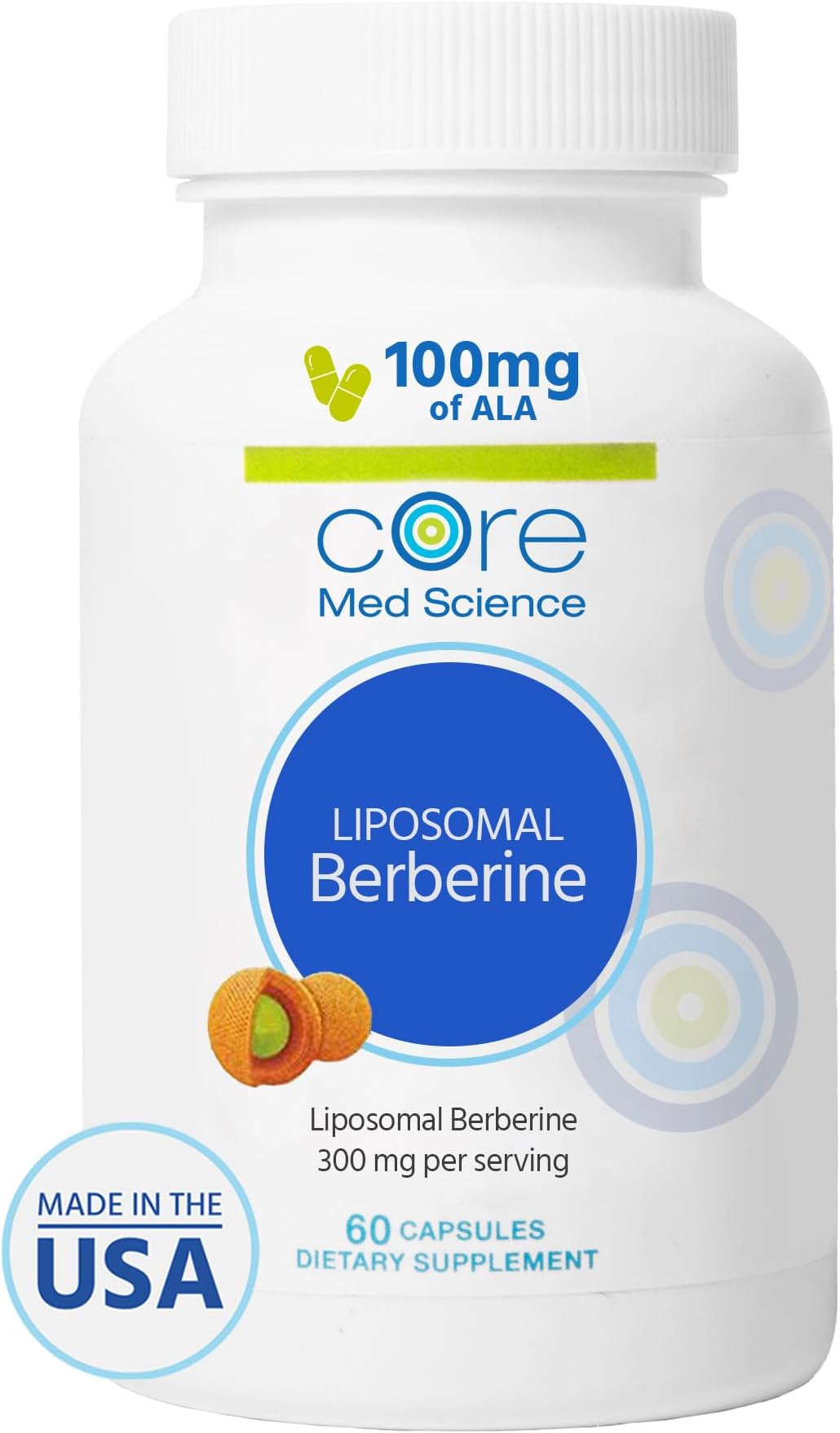 Amazon.com: Core Med Science Liposomal Berberine Supplement, 300mg (60 ...