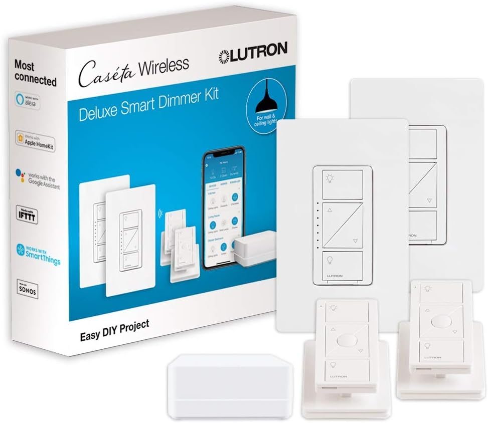 Lutron - Caseta inalámbrica inteligente, funciona con Alexa, Apple ...