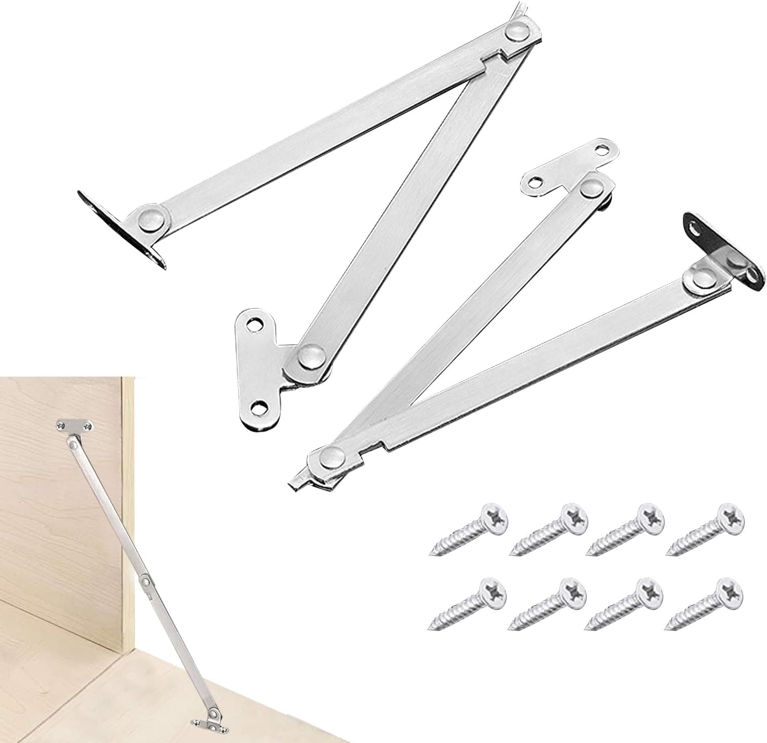 TYVOM 2PCS Stainless Steel Lid Stay Support Hinge, Drop Down Hinges ...