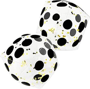 Amazon.com: Lunmon 2 Pcs 20 Inch Clear Jumbo Inflatable Dice Clear ...