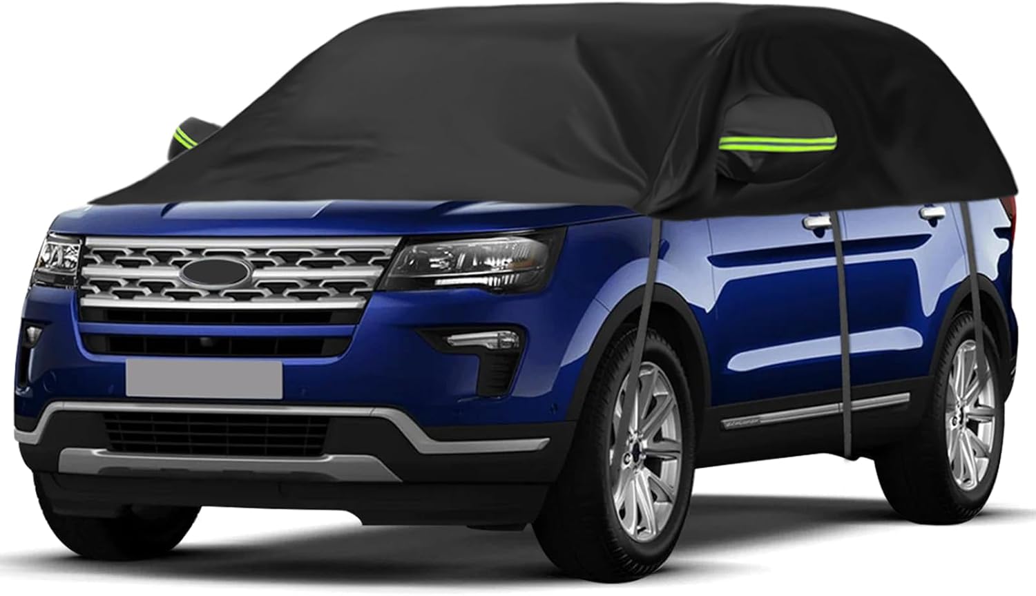 Amazon.com: Gpaentsn Half Car Cover Fit SUV for Sunproof Ice and Snow ...