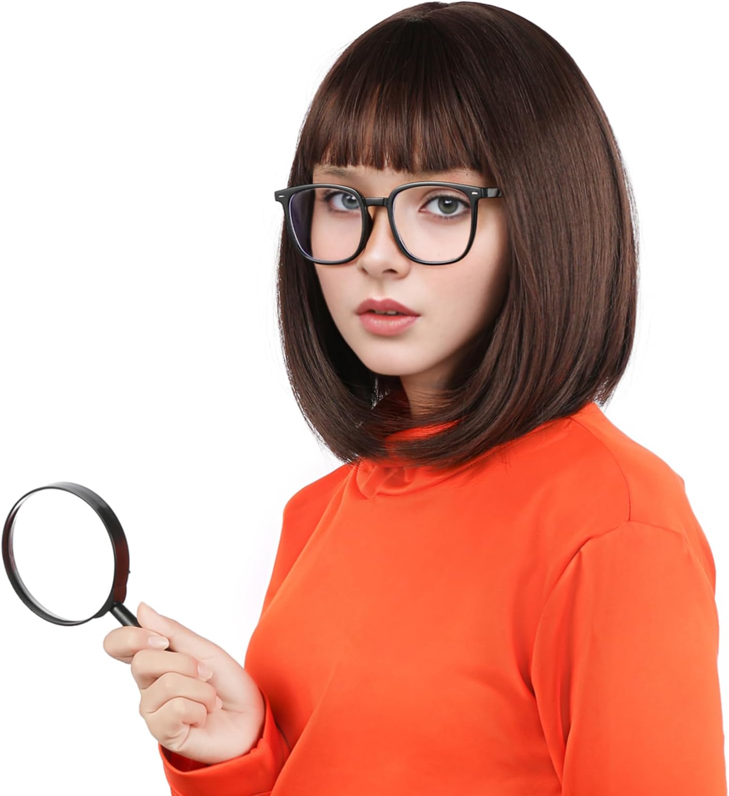 Amazon.com : MUPUL Brown Velma Wig Short Brown Wigs for Velma Costume ...