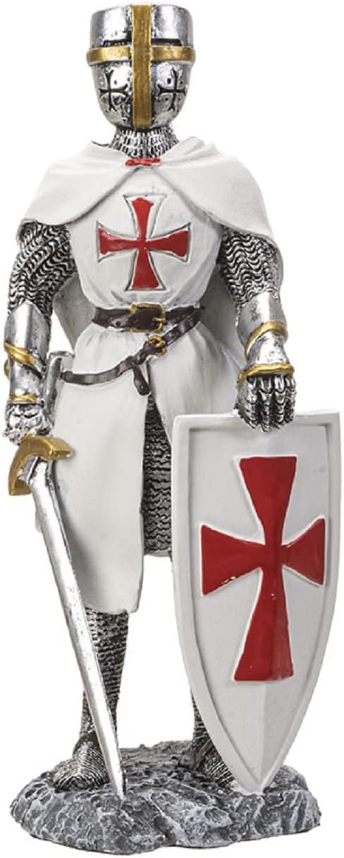 Amazon.com: Ebros Gift Templar White Cloak Caped Medieval Crusader ...