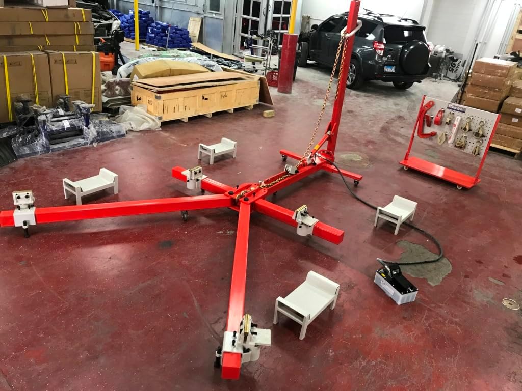 Amazon.com: Auto Body Frame Puller Straightener 10 Ton Pump + Clamps ...