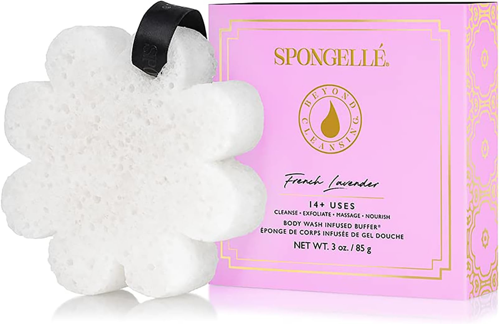 Amazon.com : Spongelle Boxed Flower Body Buffer - Shower/Bath Sponge ...