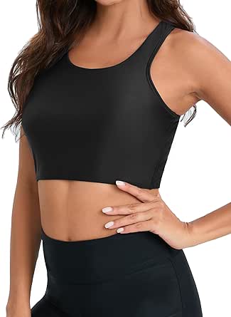 Amazon.com: Women Swim Bras Swim Tanks Top Sports Crop Bikini Top ...