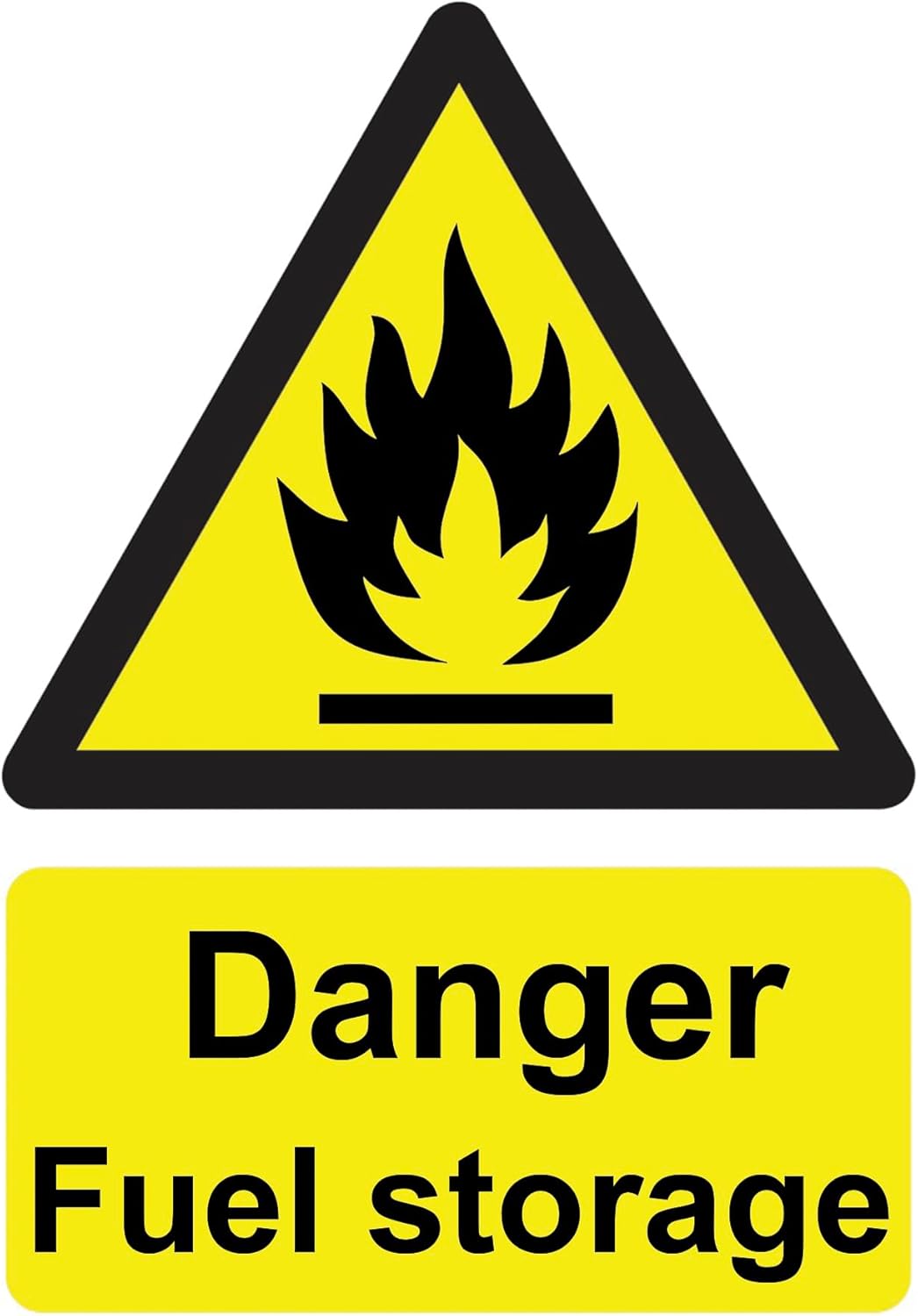 Danger Fuel Storage Warning Site Safety Warning Sign Adhesive Sticker ...