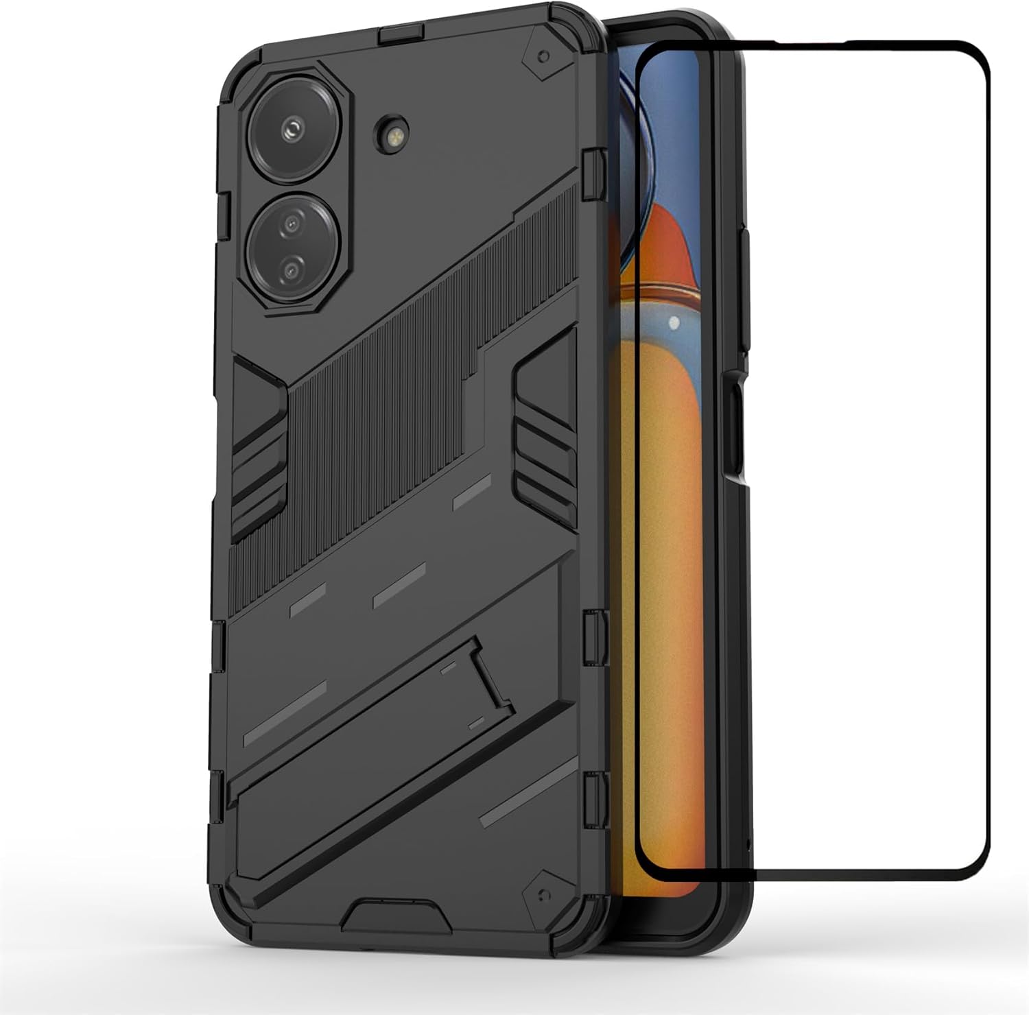 Case for Redmi 13C/Xiaomi Poco C65: Heavy Duty Hybrid Case with ...