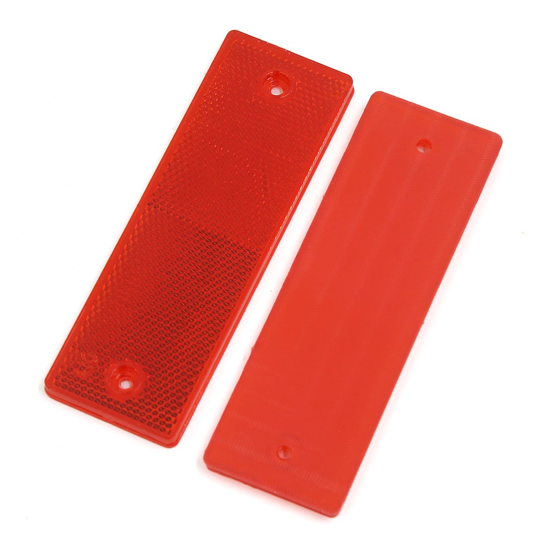 Amazon.com: uxcell 2pcs Universal Red Plastic Reflective Plate ...