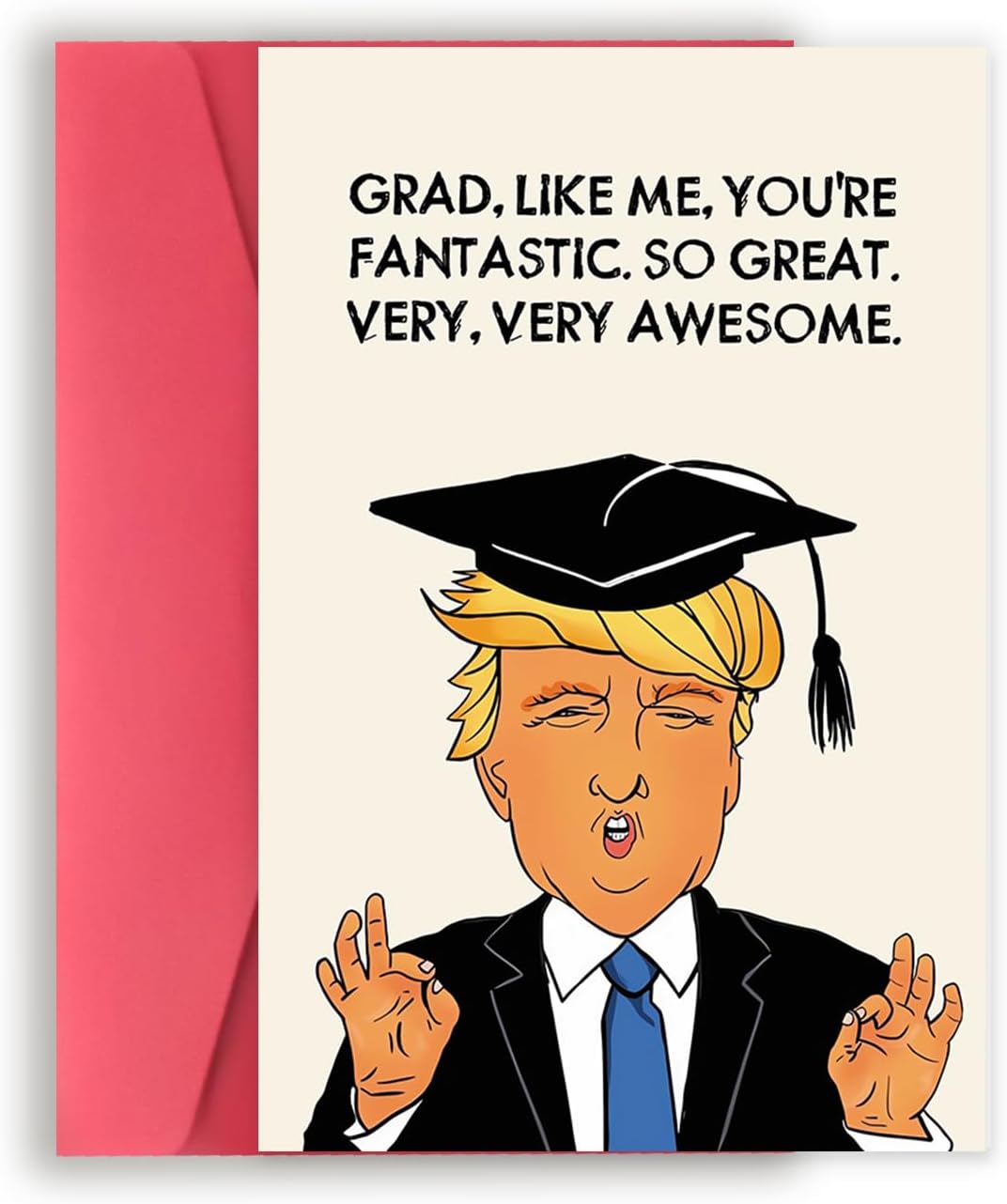 Amazon.com: FANCYLUCKY Funny Trump Graduation Cards Gifts for Women Men ...