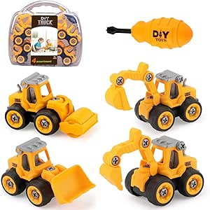 Amazon.com: JoyGrow Take Apart Toys,4 pcs DIY Truck Car Toys Set for 3 4 5 6 7 Year Old Boys ...