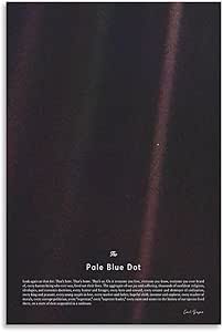 Amazon.com: The Pale Blue Dot Poster,Voyager 1 Earth Planet, Earth ...