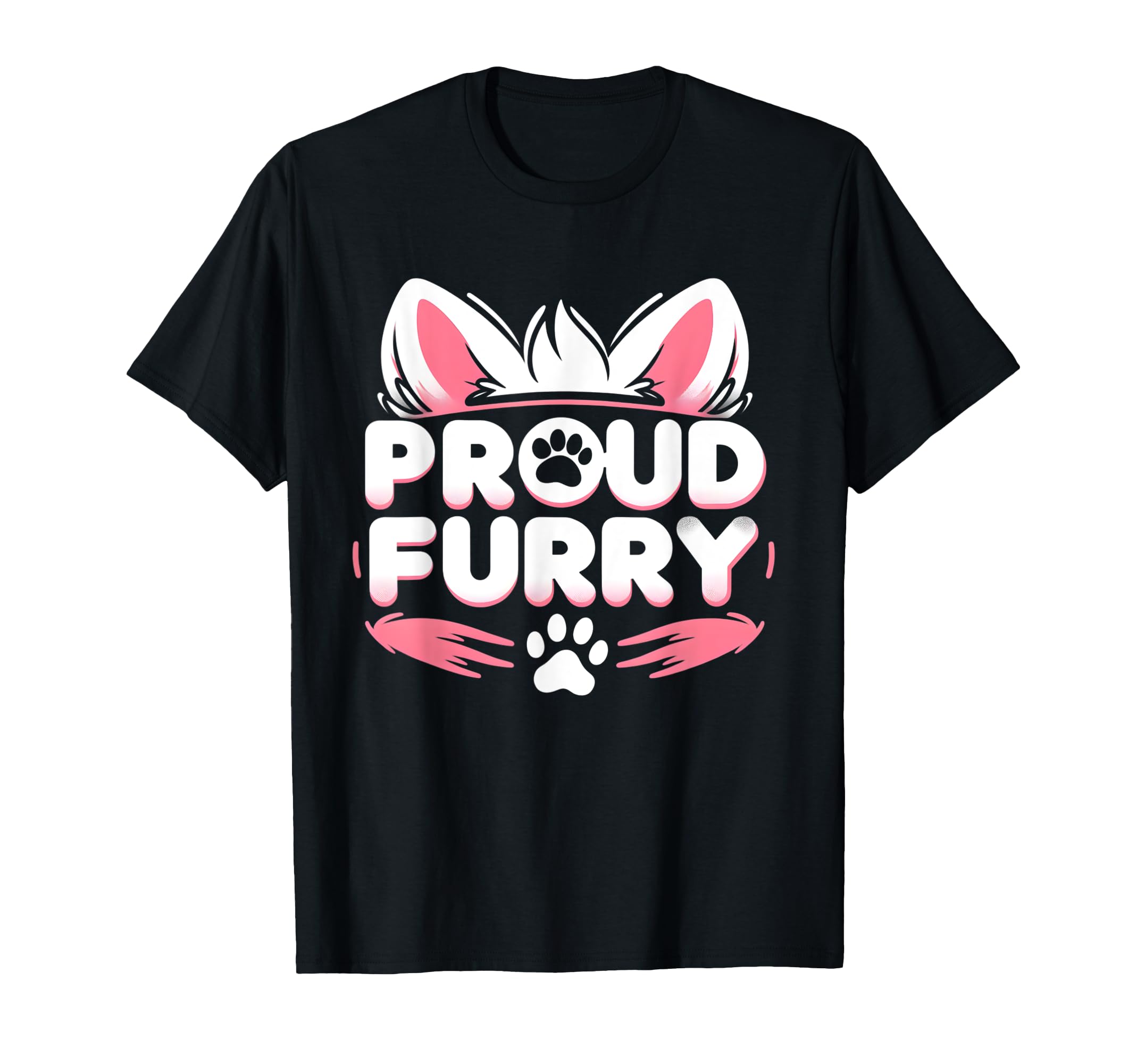 Amazon.com: Proud Furry Funny Furries Tail and Ears Cosplay T-Shirt ...