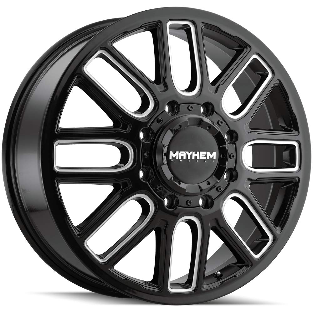 Mayhem Wheels COGENT DUALLY Black W/Milled Spokes Wheel with Alloy ...
