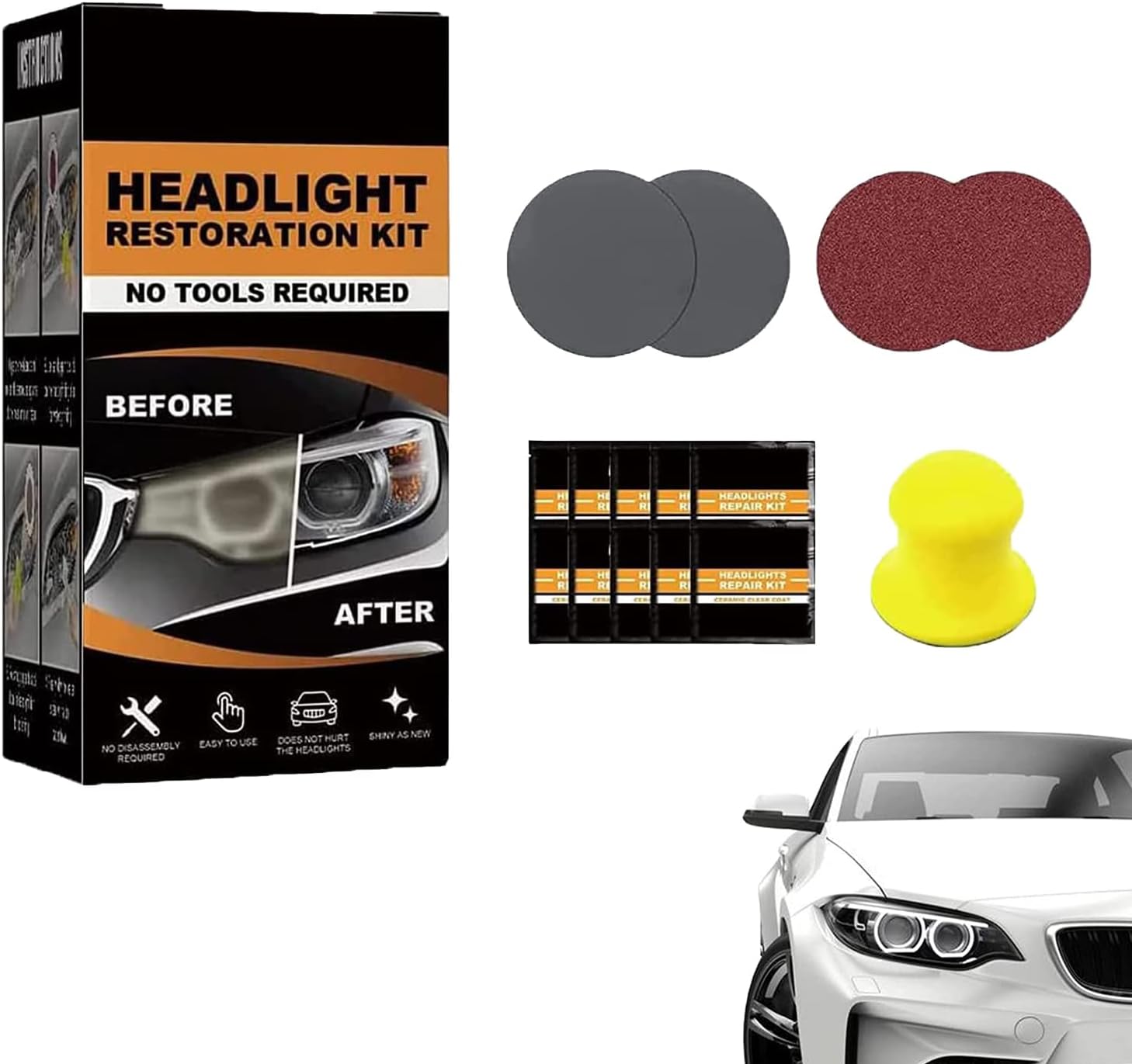 Amazon.com: Restowipes Headlight Restoration Kit,Car Headlight ...