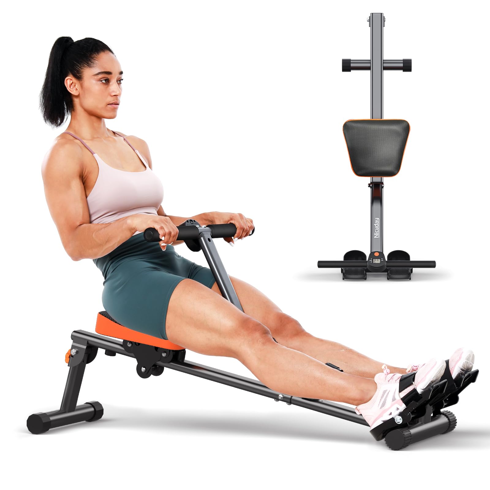Niceday Rowing Machine, Hydraulic Rower Machine with 16 Resistance ...