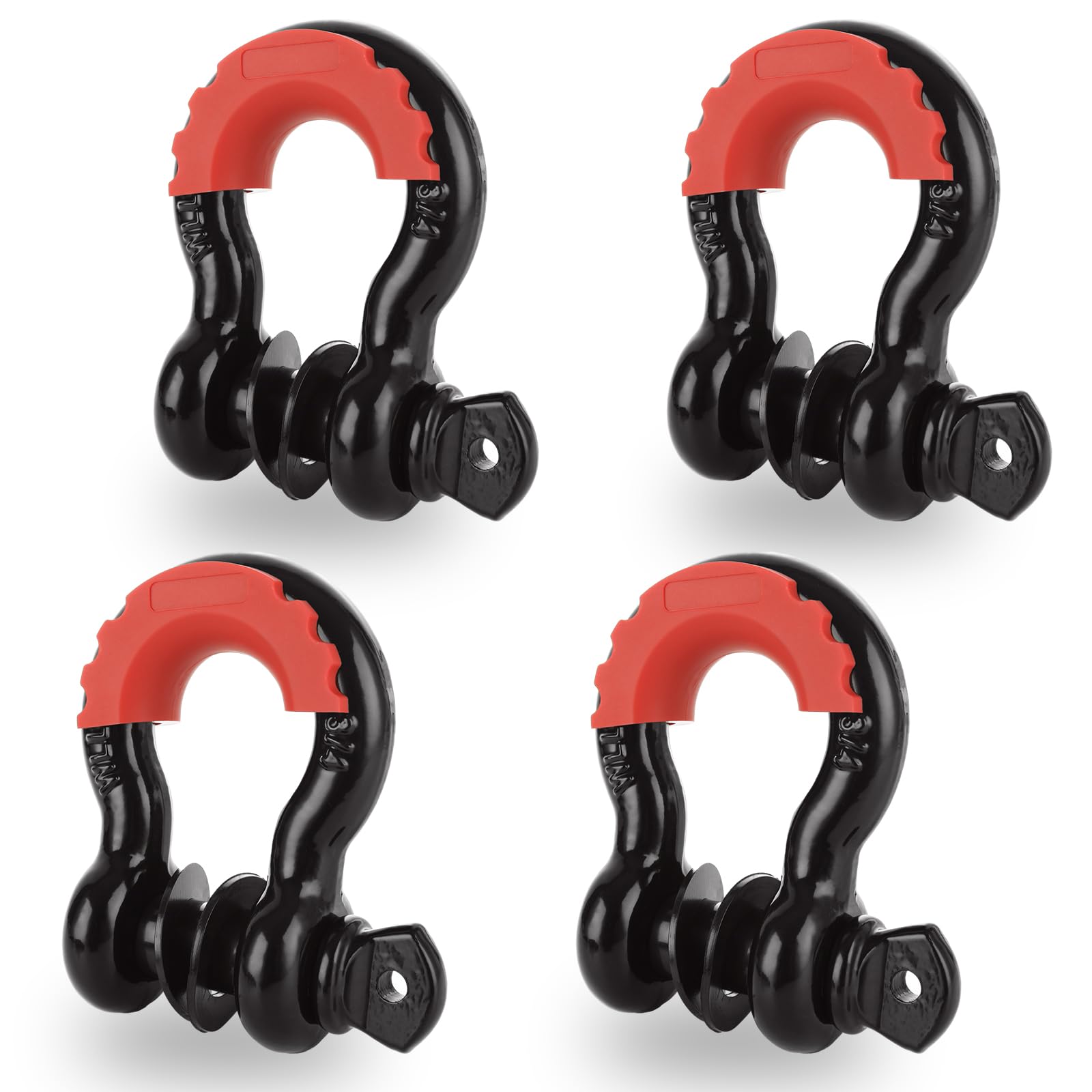 Amazon.com: GBACHOOSE 4PCS D-Ring Shackle, 3/4" Shackle Clevis Shackles ...