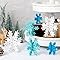 Amazon.com: Bucherry 12 Pcs Wooden Snowflake Table Decor 3D Snowflake ...