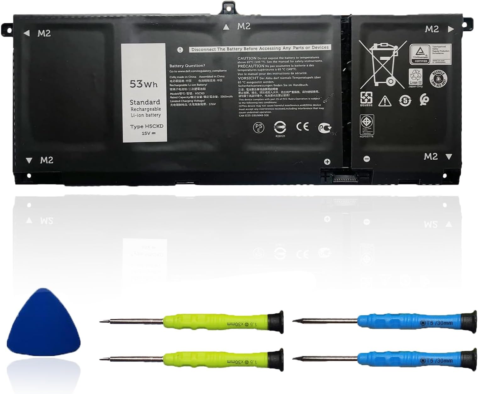 Amazon.com: 53Wh H5CKD Battery for Dell Vostro 5300 5301 5401 5501 5402 ...
