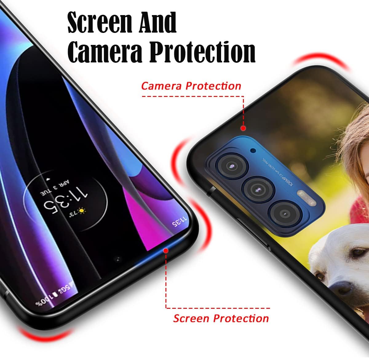 LalatiFy Funda personalizada para Motorola Edge 2021 con nombre de ...