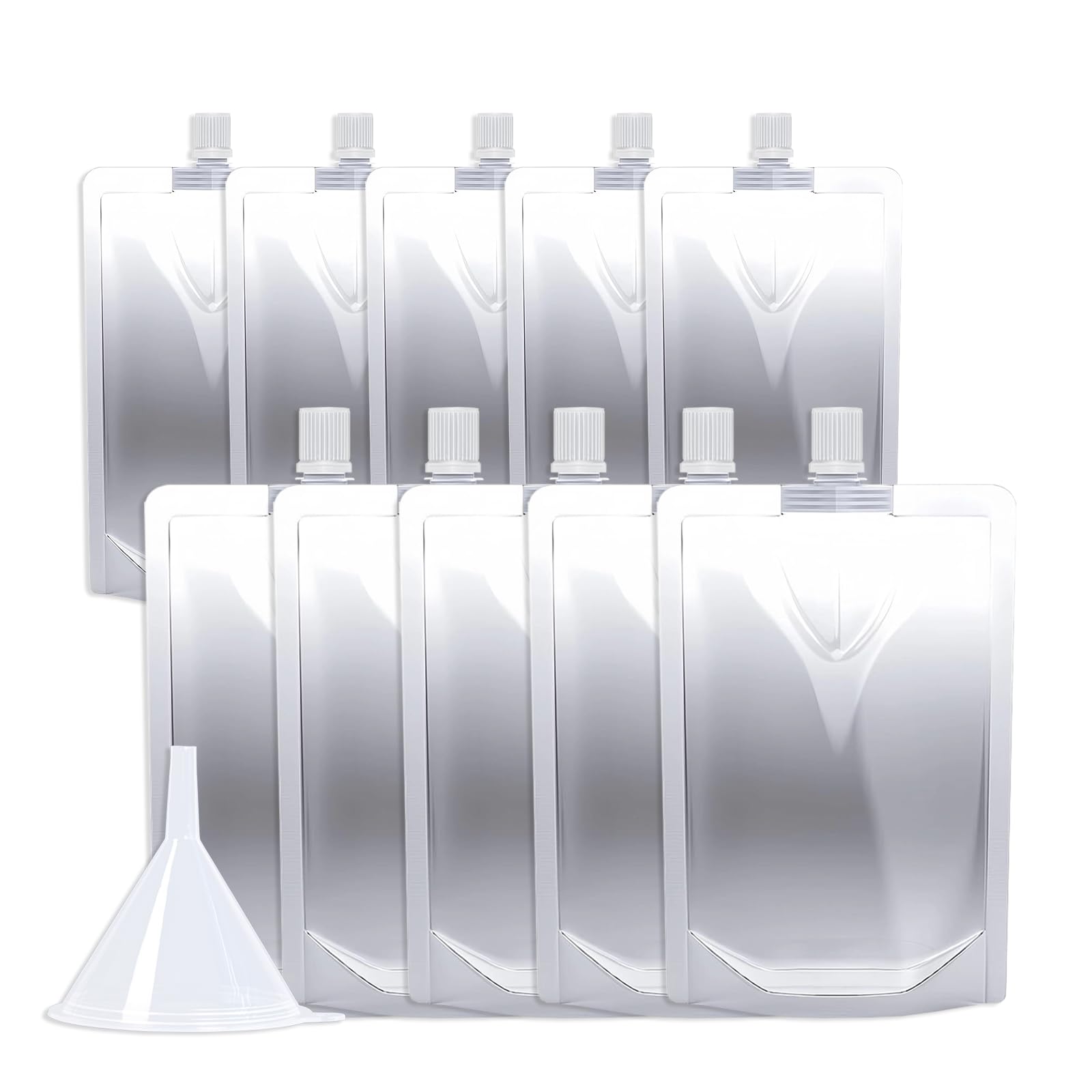 Amazon.com | NexLevVac 10PCS 8OZ&16OZ Plastic Flasks, Clear and ...