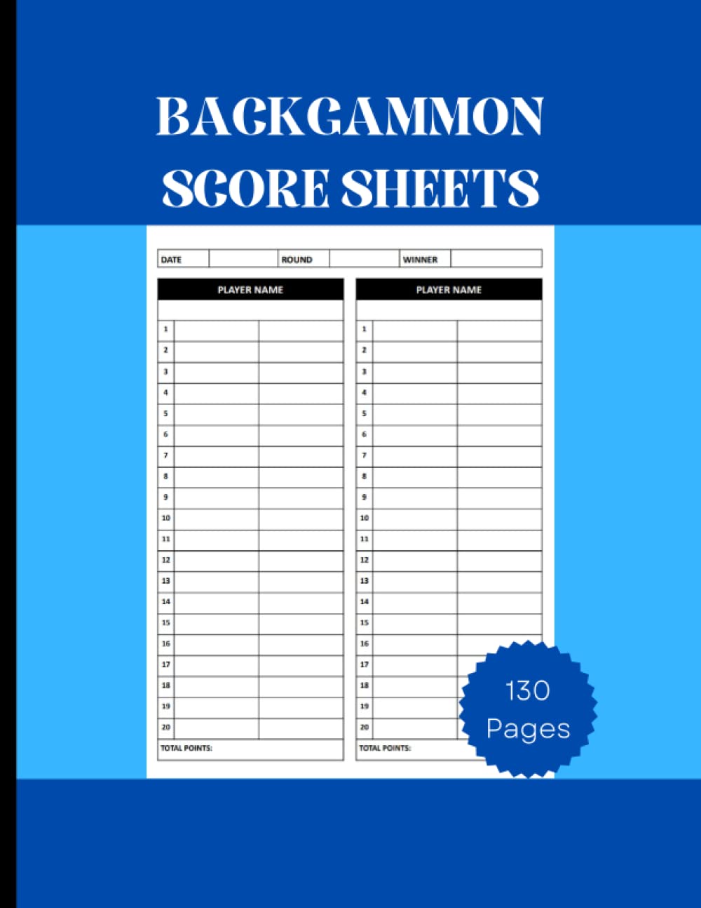Buy Backgammon score sheets: Large Backgammon Blank Score Sheets Pads ...