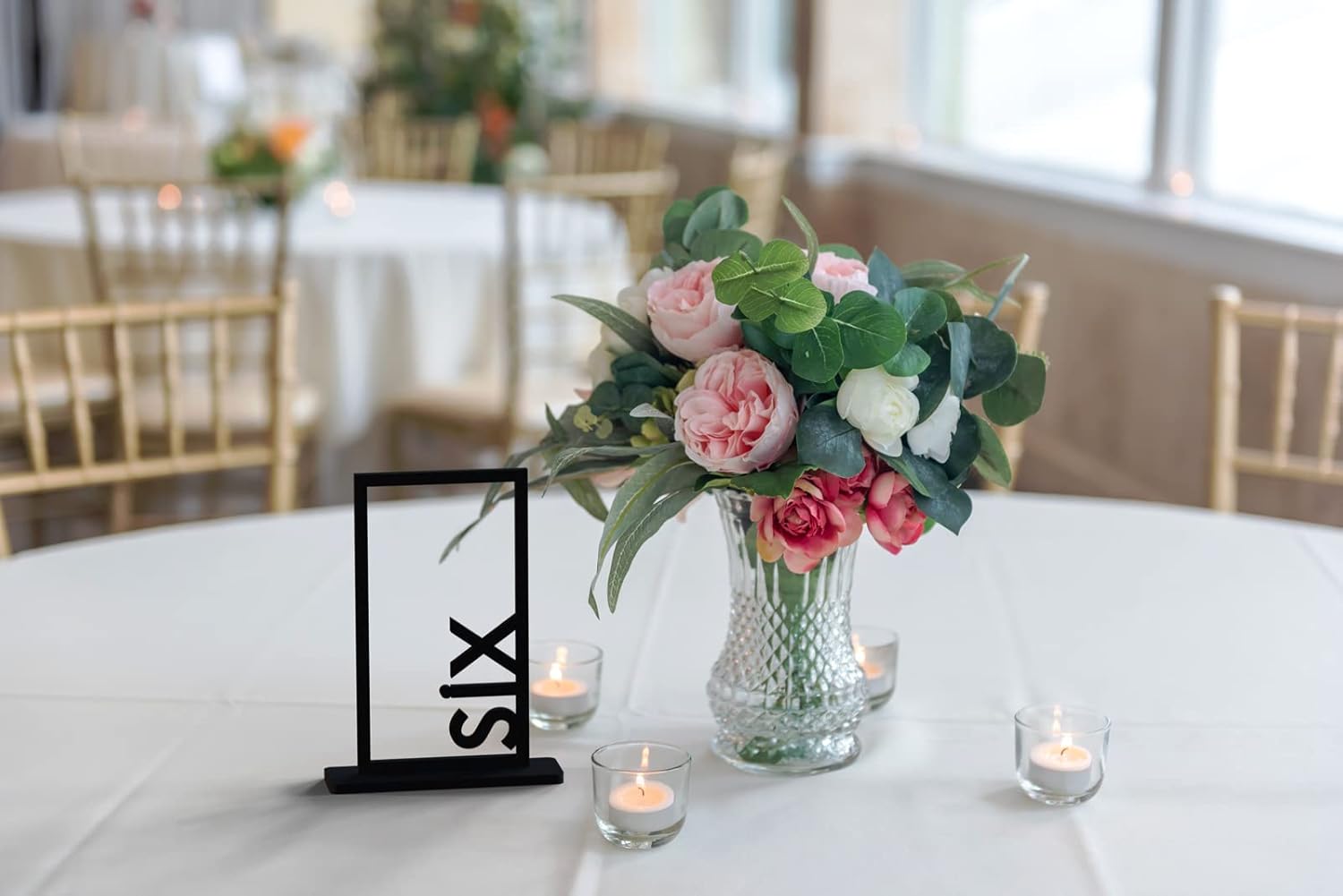 Números de mesa de madera del 1 al 10, letreros de números de mesa de ...